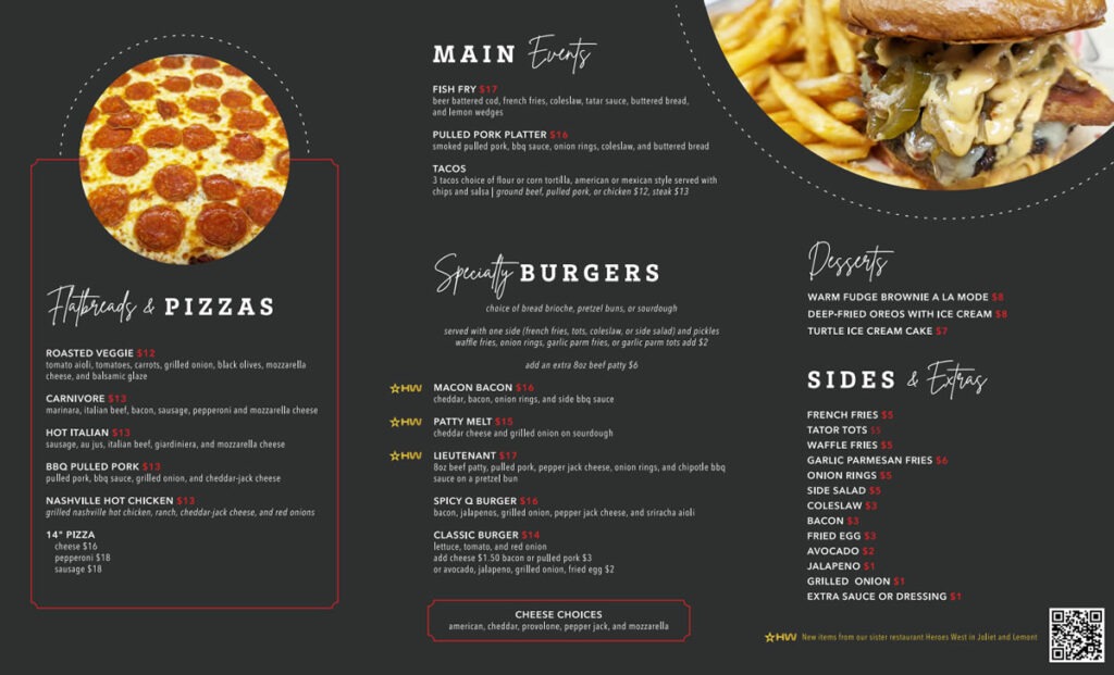 Menu – Saddle Up At Q | Aurora
