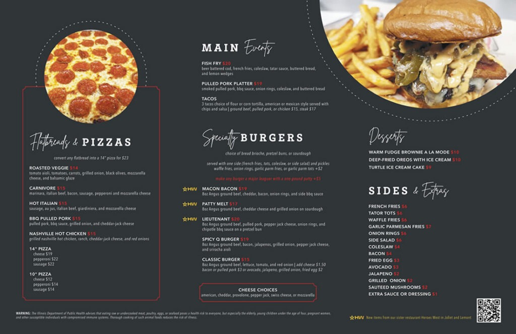 Menu – Saddle Up At Q | Aurora